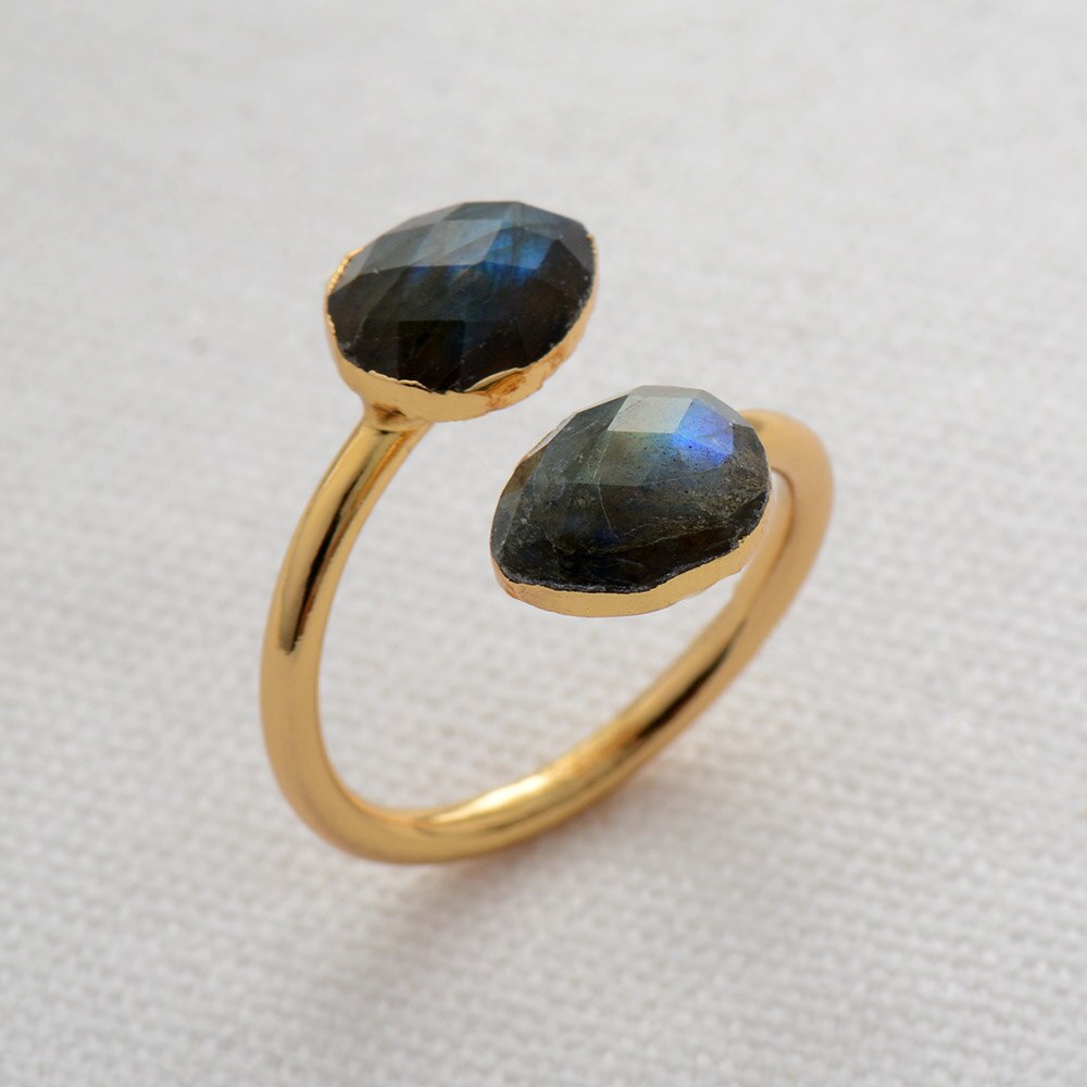 Labradorite Stone Ring | Handmade Natural Stone Labradorite Ring – Sehaya