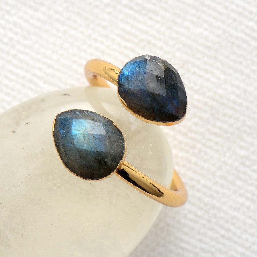 Labradorite Stone Ring | Handmade Natural Stone Labradorite Ring – Sehaya