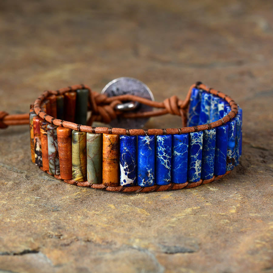Elements Bracelet | Handmade Natural Stones Jasper Bracelet – Sehaya